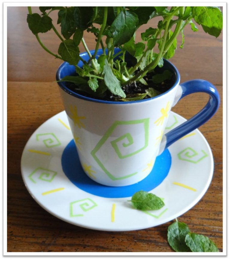 Tea Cup Planter Craft Rural Mom